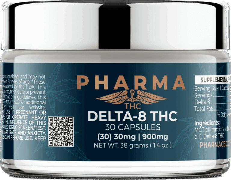 Pharma 900 mg Delta 8 THC Capsules | Pharma CBD
